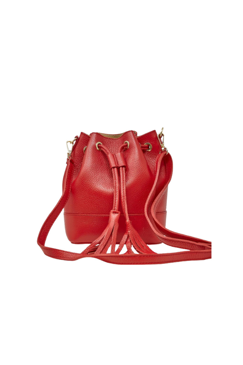 Genuine Italian Leather Bucket Bag